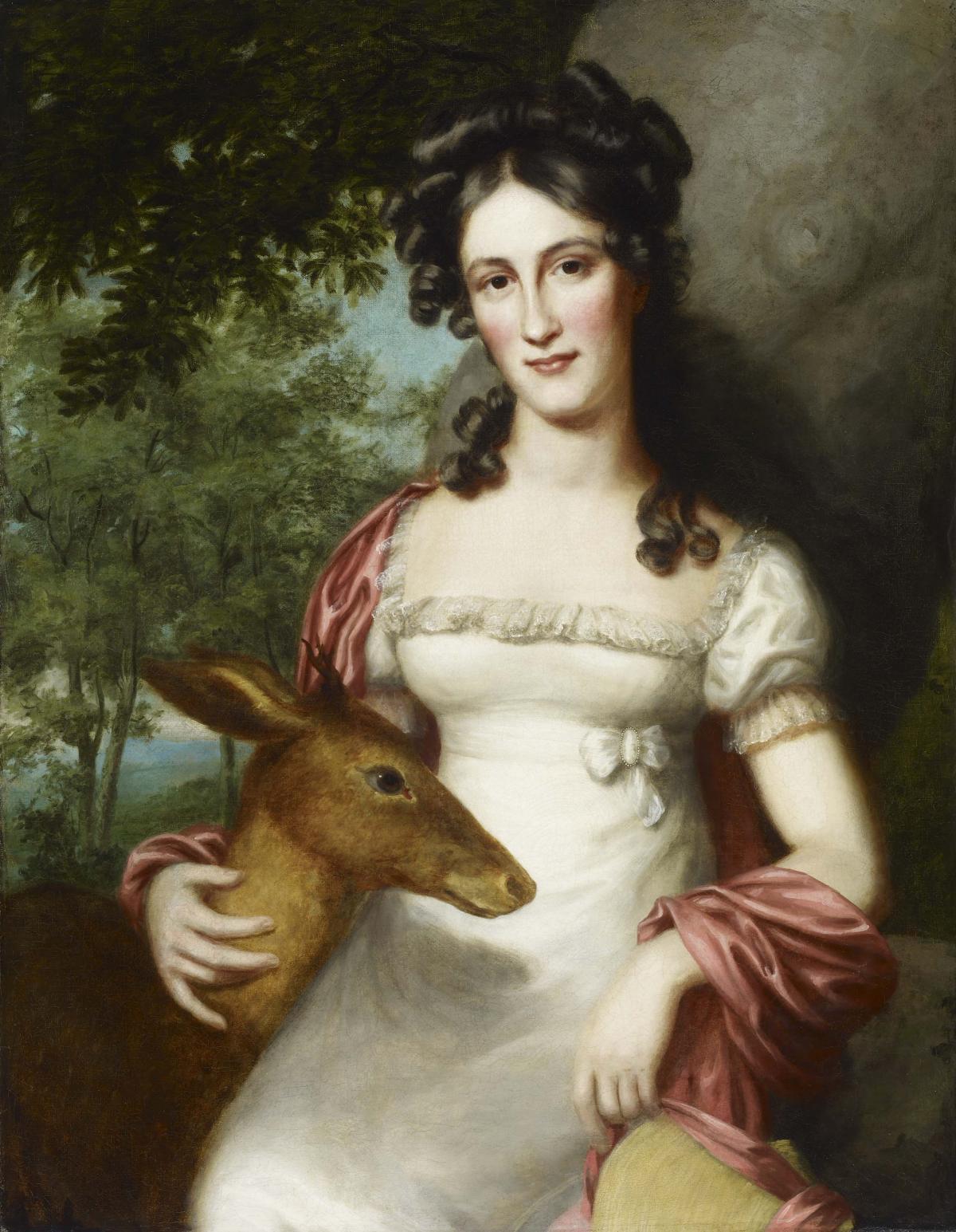 Miss Virginia Polk with Deer | de Young Content Server